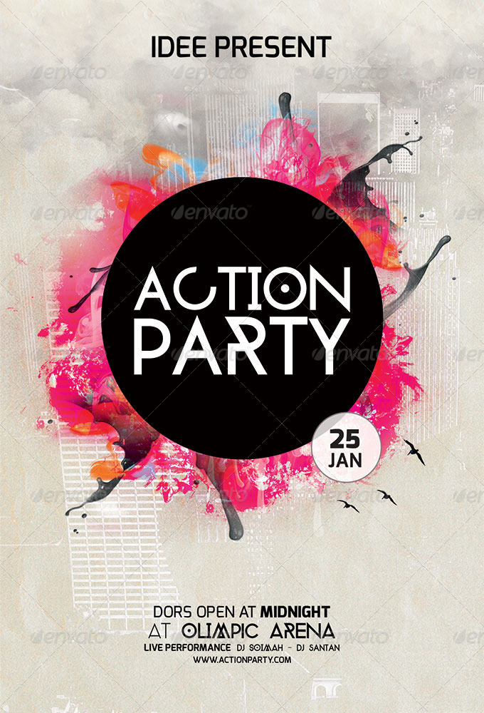 Action Party, Print Templates | GraphicRiver