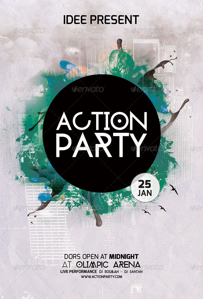Action Party, Print Templates | GraphicRiver