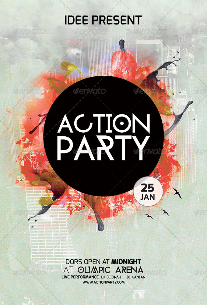 Action Party, Print Templates | GraphicRiver