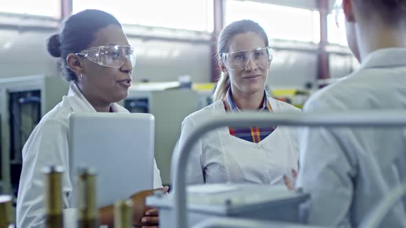 Female Engineers Discussing Manufacturing Process, Stock Footage ...