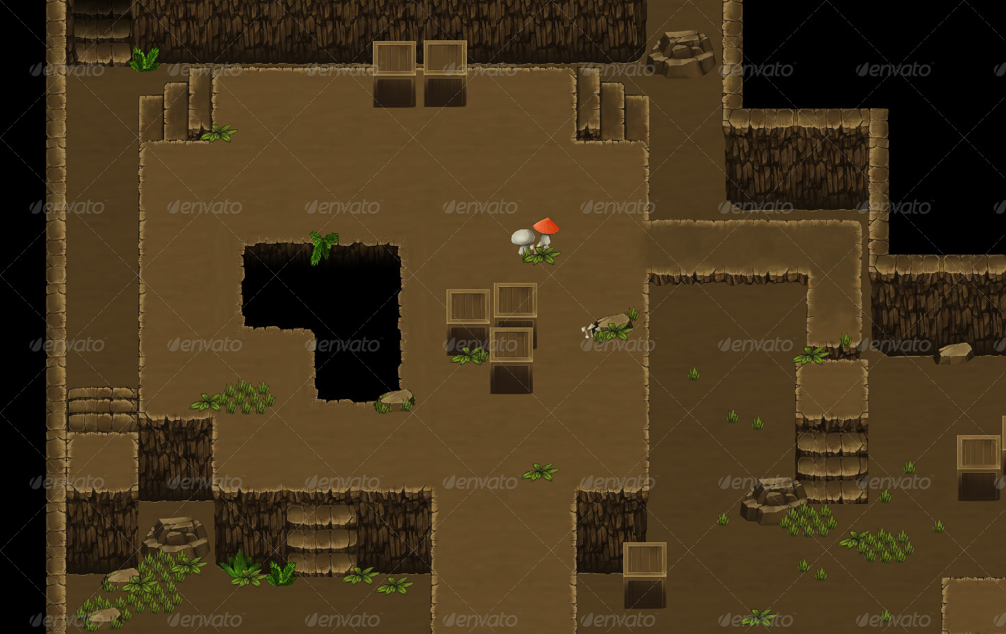 Top-Down Game Tileset 1 HD, Graphics | GraphicRiver