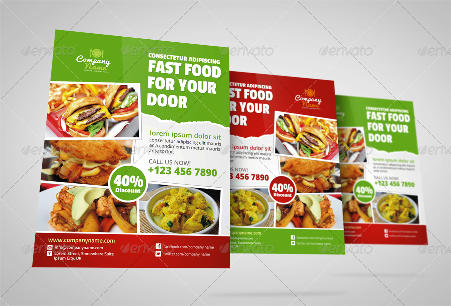 Fast Food / Restaurant Flyer Ad Template by Jbn-Comilla | GraphicRiver
