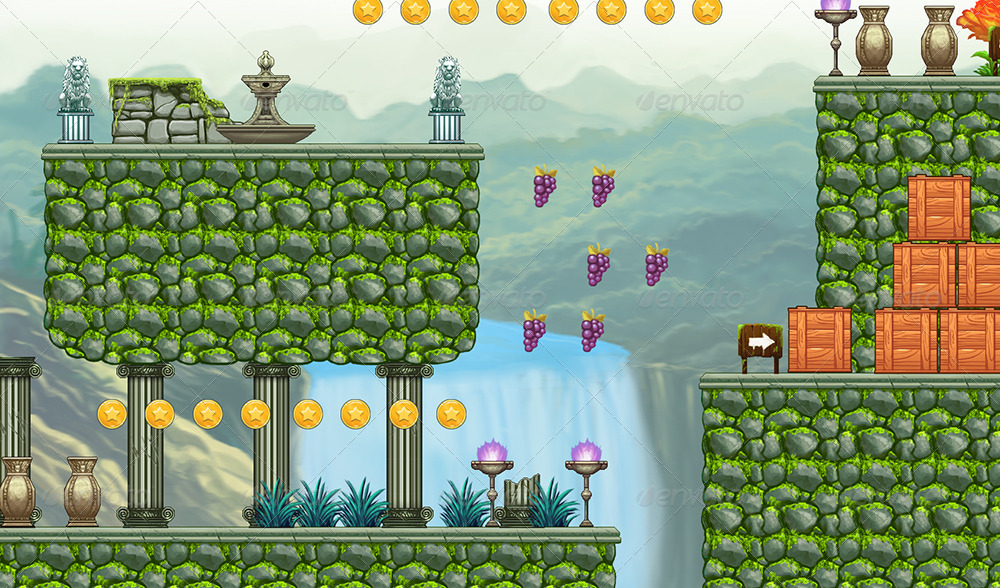 2D Tileset Platform Game 7, Graphics | GraphicRiver