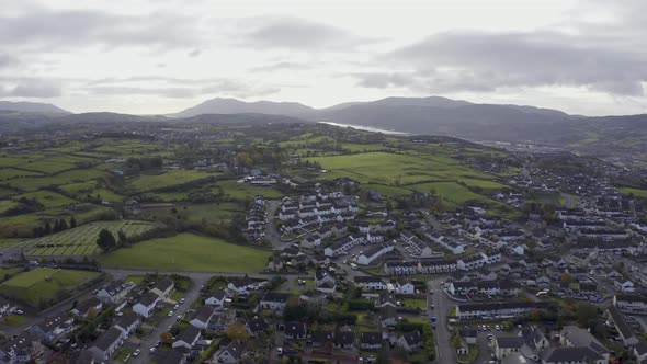 Aerial flyover of Newry city in Northern Ireland, Stock Footage | VideoHive