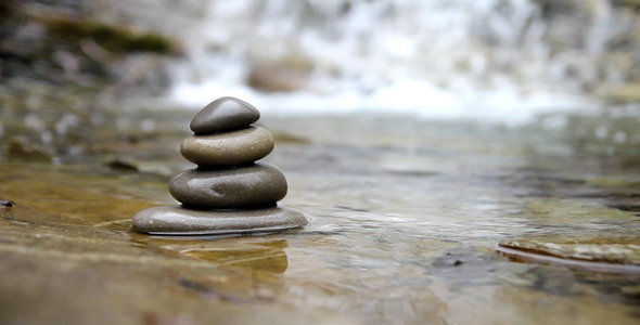 Zen Stones And River, Stock Footage | VideoHive