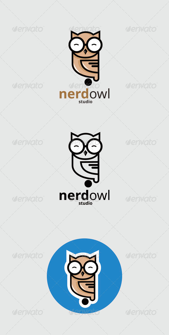 Nerd Owl logo, Logo Templates | GraphicRiver