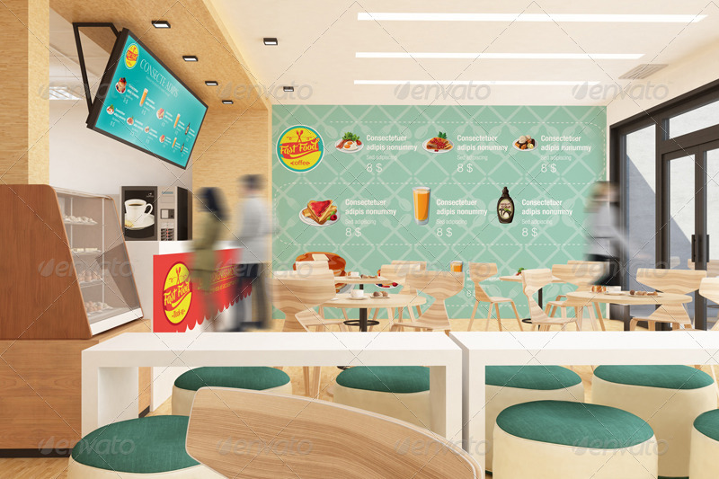 The Mockup Branding For Fast Food Outlets, Graphics | GraphicRiver