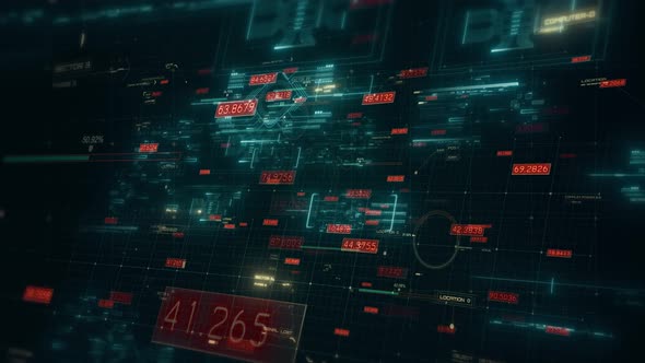 4k Loop Hud Ui Background, Motion Graphics | VideoHive