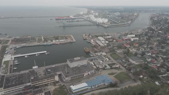 Sea port aerial vew, Stock Footage | VideoHive