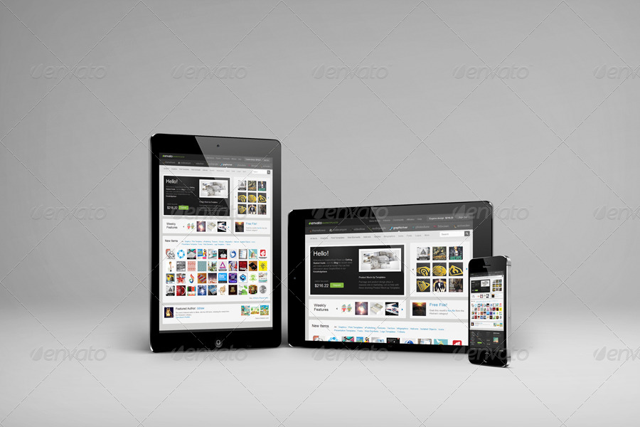 Responsive Screen Mock-Up, Graphics | GraphicRiver