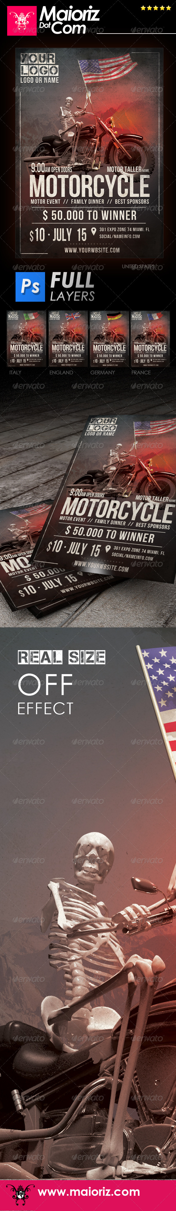 Motorcycle Event Flyer by maioriz | GraphicRiver
