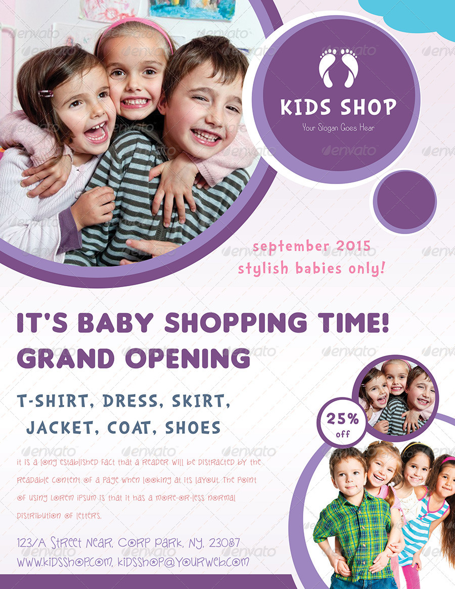Kids Flyer Templets, Print Templates | GraphicRiver
