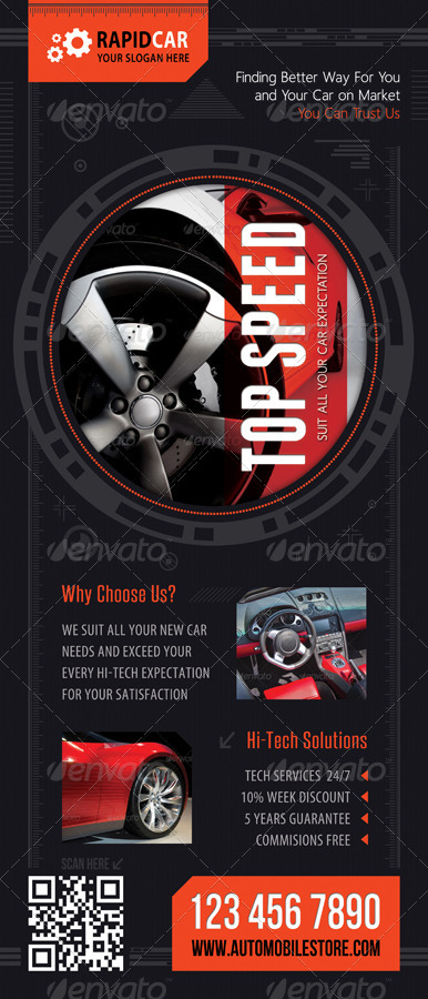 3 in 1 Auto Mobile Rollup Banner Bundle 01 by rapidgraf | GraphicRiver