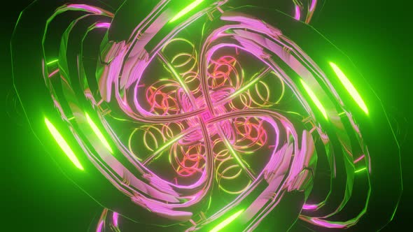 Abstract Neon Red Green Psychedelic Hypnotic VJ Seamless Loop ...
