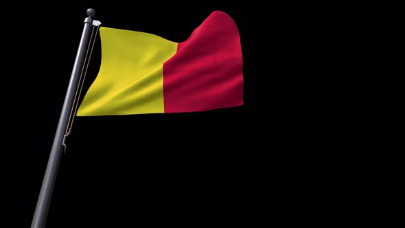 Flag Of Ravenna City (Italy) With Alpha Channel 4K, Motion Graphics