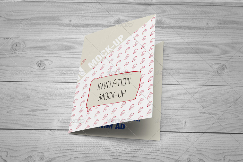 Invitation / Greeting Card Mock-up, Graphics | GraphicRiver
