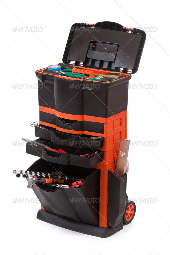 Open tool box with tools Stock Photo by grafvision | PhotoDune