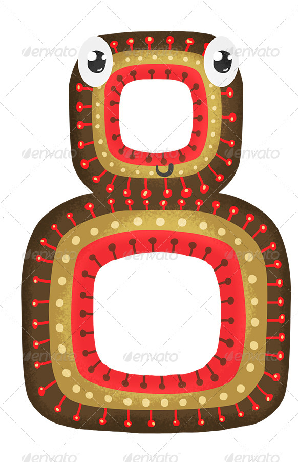 Fun Cartoon Numbers, Graphics | GraphicRiver