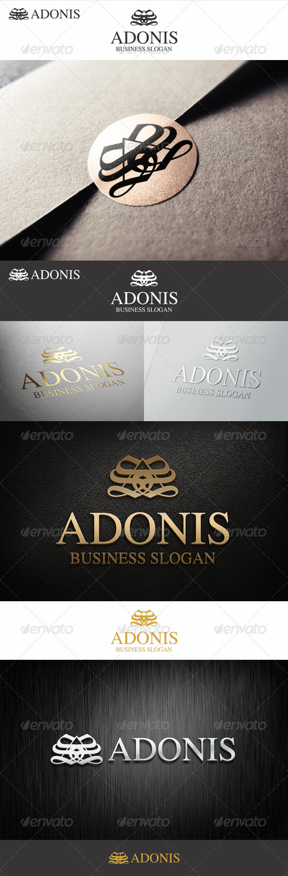 Typography Monogram Logo Adonis by djjeep | GraphicRiver