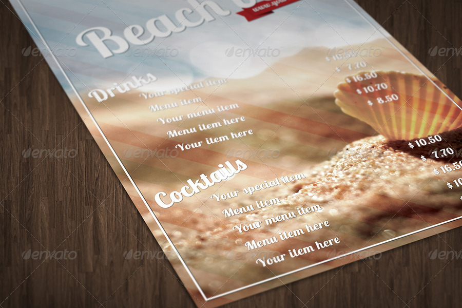 Summer Style Menu Template, Print Templates | GraphicRiver