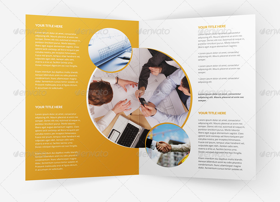 Brochure Business Circle Bi-Fold, Print Templates | GraphicRiver