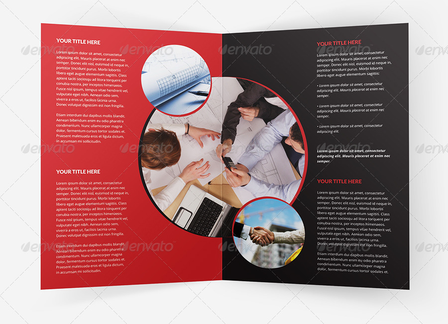 Brochure Business Circle Bi-Fold, Print Templates | GraphicRiver