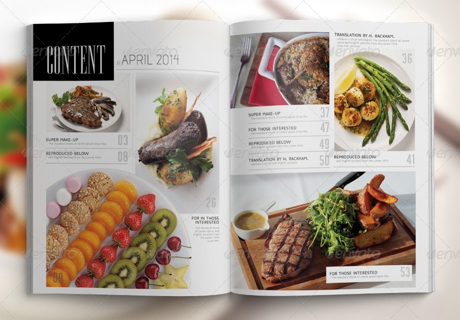 Food Magazine Template, Print Templates | GraphicRiver