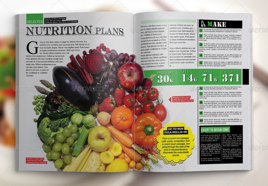 Food Magazine Template, Print Templates | GraphicRiver