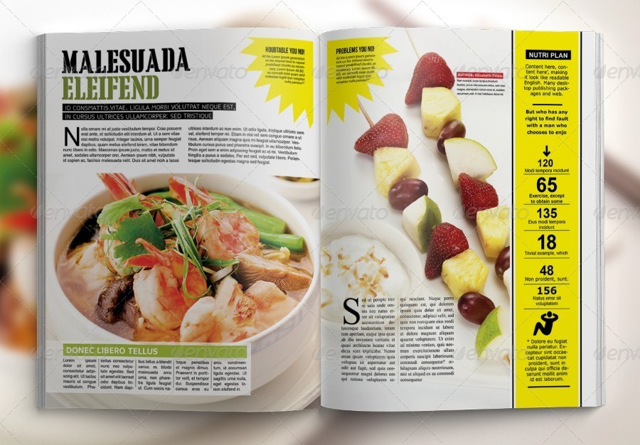 Food Magazine Template, Print Templates | GraphicRiver