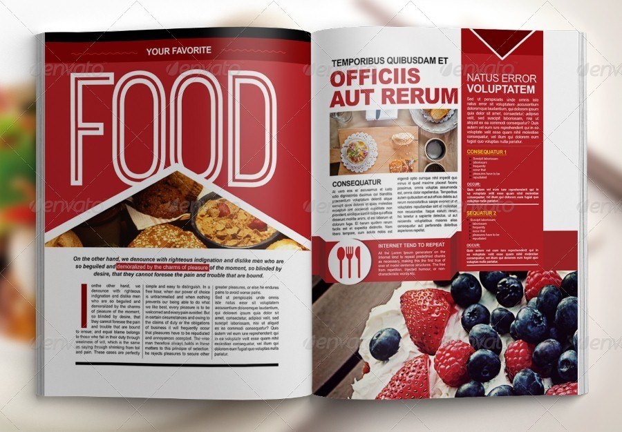 Food Magazine Template, Print Templates | GraphicRiver