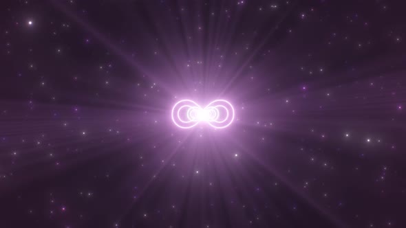 Infinity Symbol Sign Shape Moving Bright Neon Lights Tunnel Forever ...
