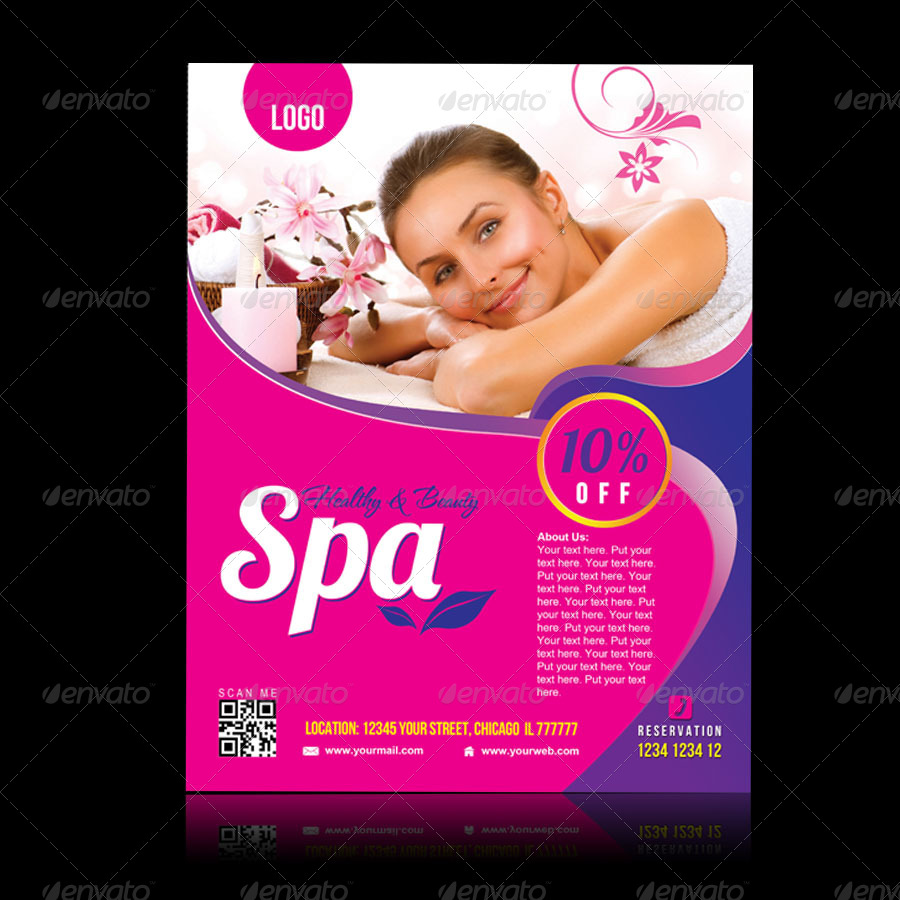 Massage & Spa Promotion Flyer, Print Templates | GraphicRiver