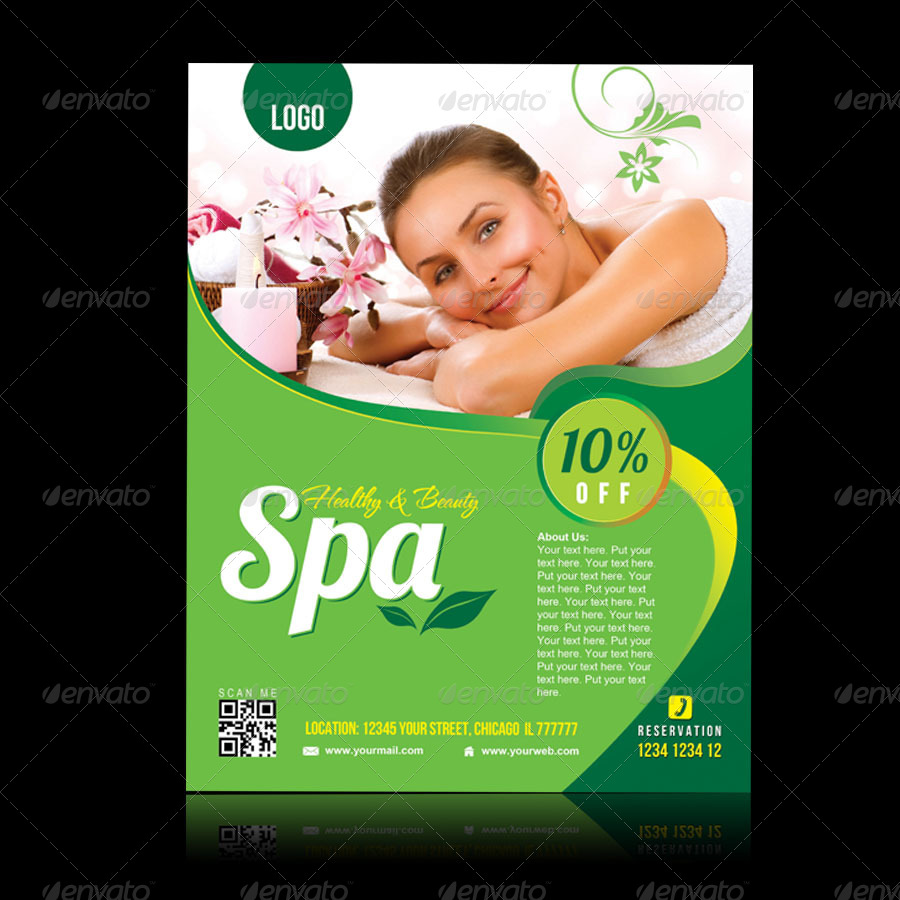 Massage & Spa Promotion Flyer, Print Templates | GraphicRiver