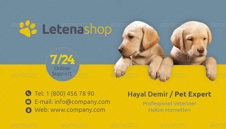 Pet Shop Business Card Templates, Print Templates | GraphicRiver