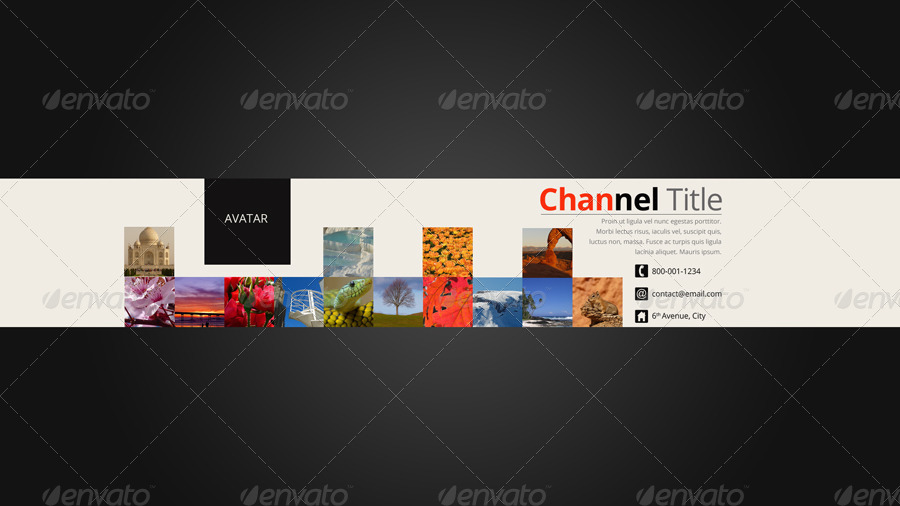 5 in 1 Youtube Background Bundle, Web Elements | GraphicRiver