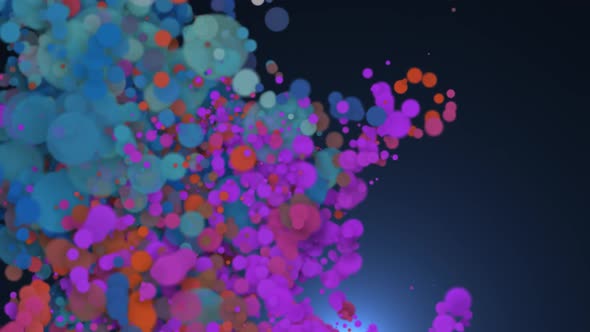 Colored Particles Falling, Motion Graphics | VideoHive