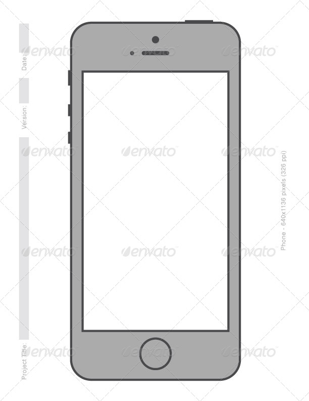 Simple Phone Printable Vector Templates, Graphics | GraphicRiver