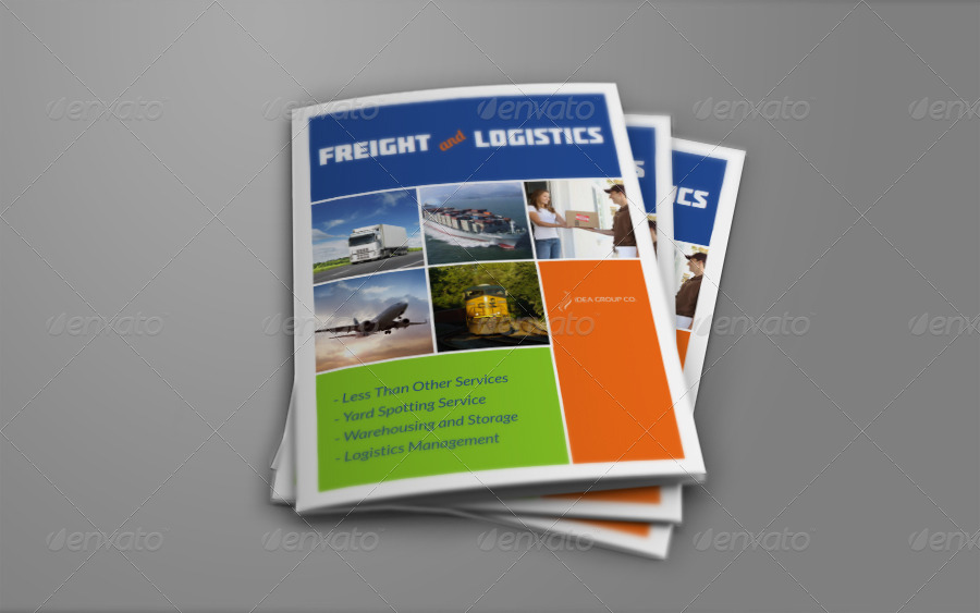 Logistics Services Bi-Fold Brochure Vol.2, Print Templates | GraphicRiver