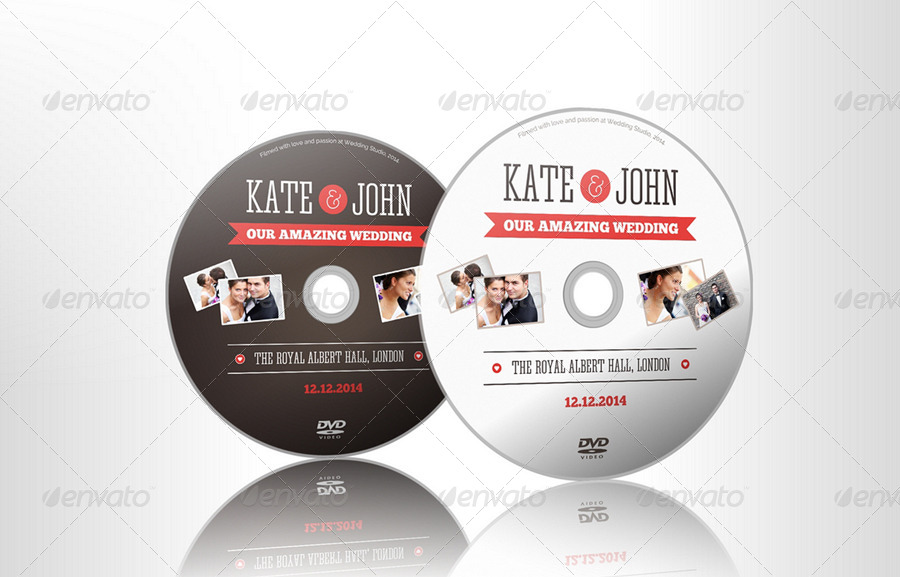 Wedding DVD Cover With Disc Label, Print Templates | GraphicRiver