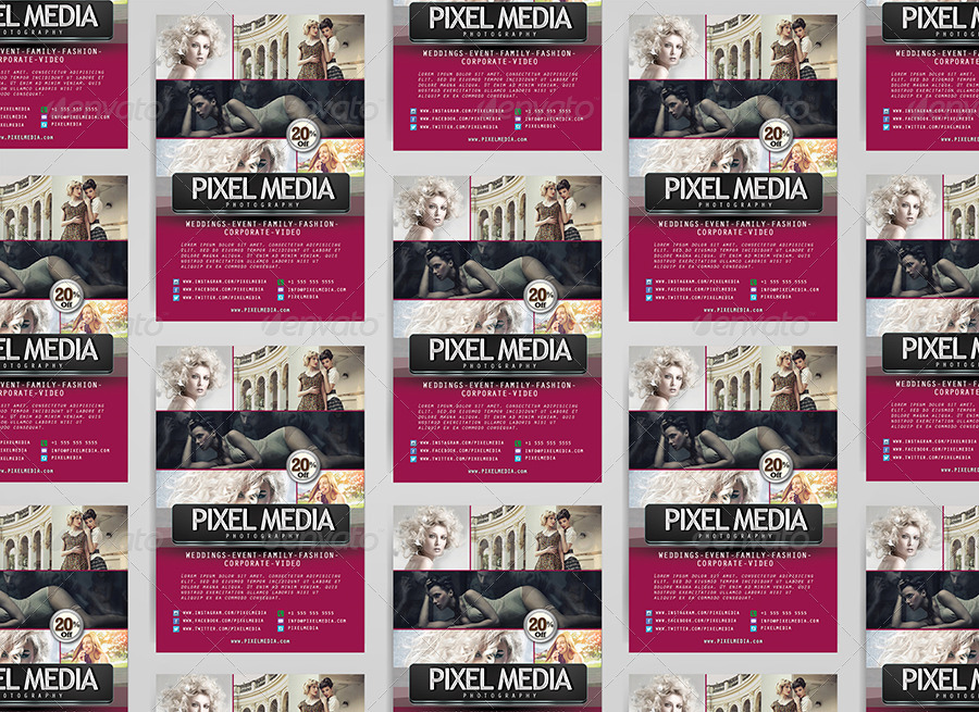 Pixel Media - Photography Flyer, Print Templates | GraphicRiver