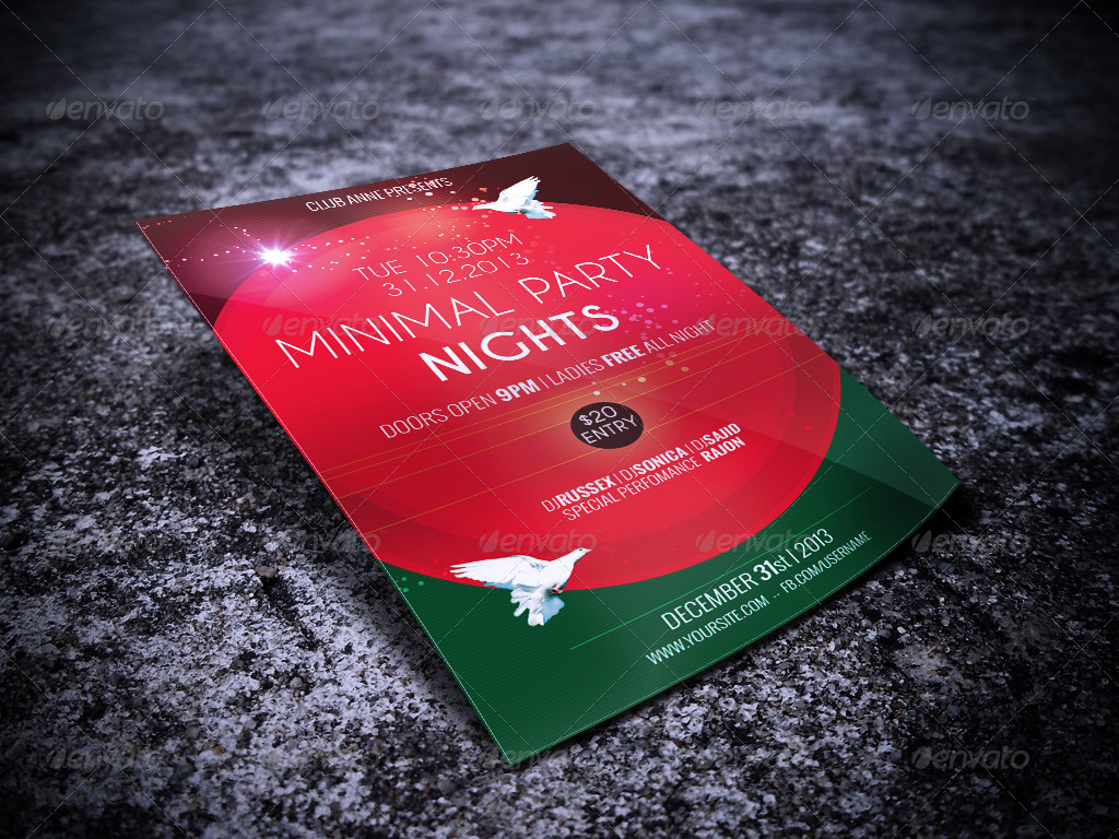 Minimal Party Flyer, Print Templates | GraphicRiver