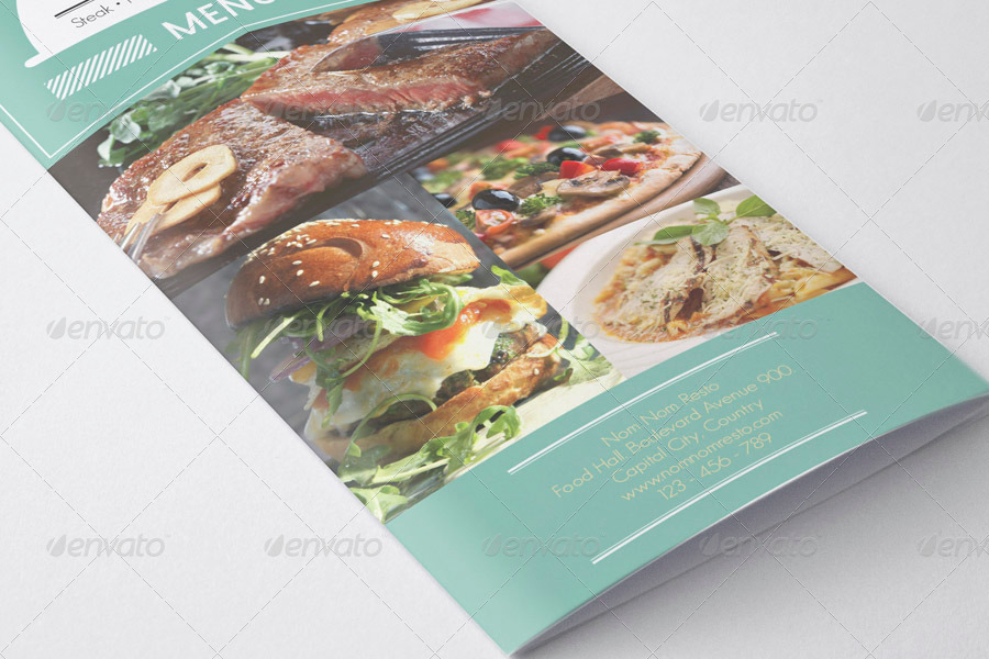 Tri Fold Food Menu, Print Templates | GraphicRiver
