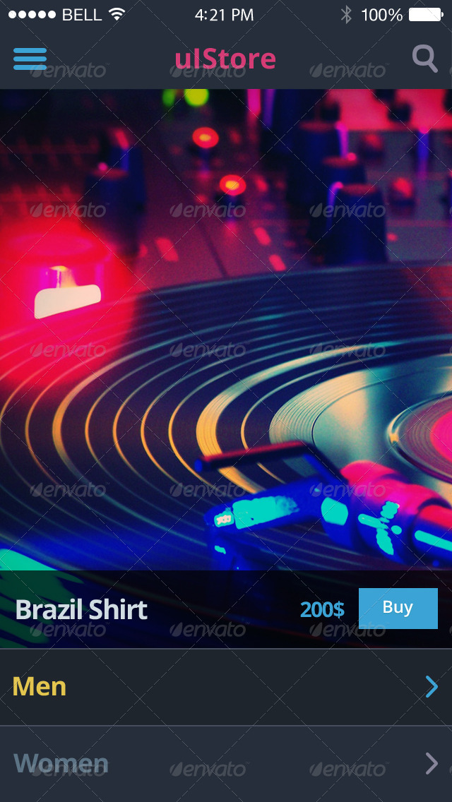 Funky Tunes Mobile UI, Web Elements | GraphicRiver