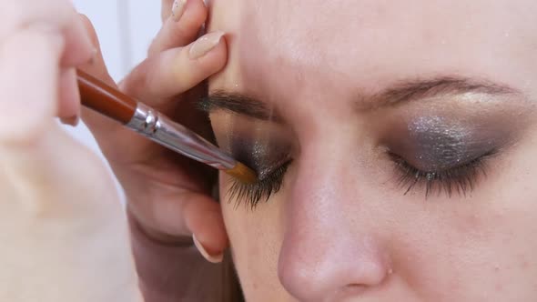 Beautiful Expressive Eyes of a Young Female Model with Bright Smoky ...