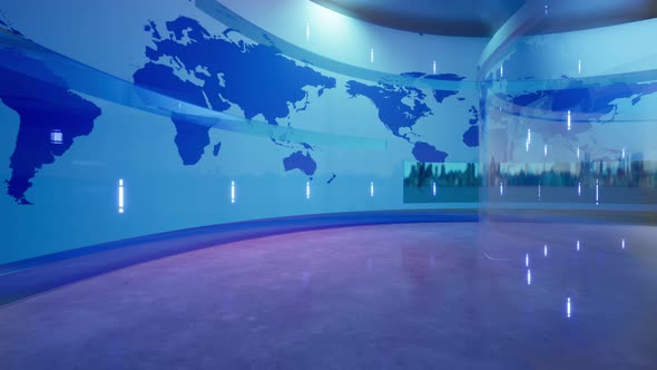 World Map With Studio Background 4k, Motion Graphics | VideoHive