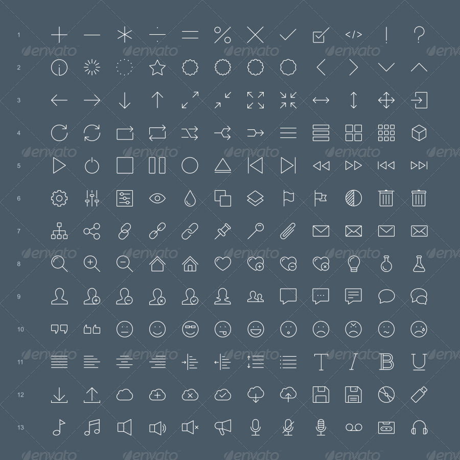 The Line Icons 492, Icons | GraphicRiver