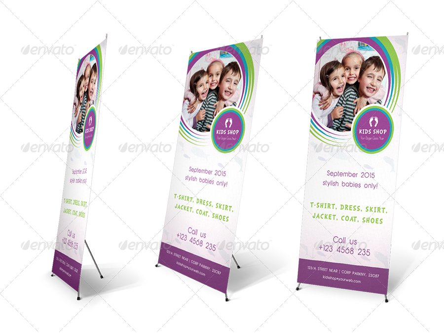 Kids Banner Template, Print Templates | GraphicRiver