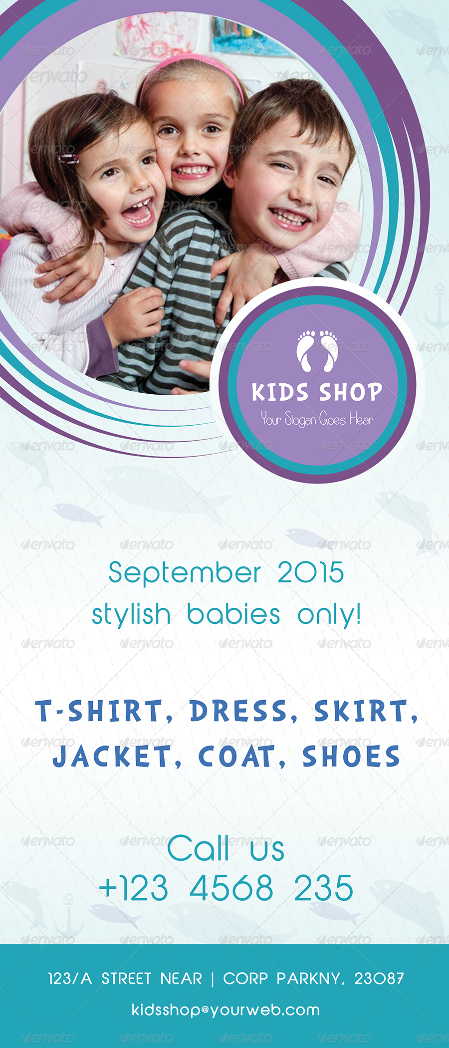 Kids Banner Template, Print Templates | GraphicRiver