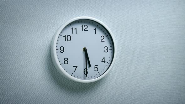 5.30 Clock On Wall, Stock Footage | VideoHive