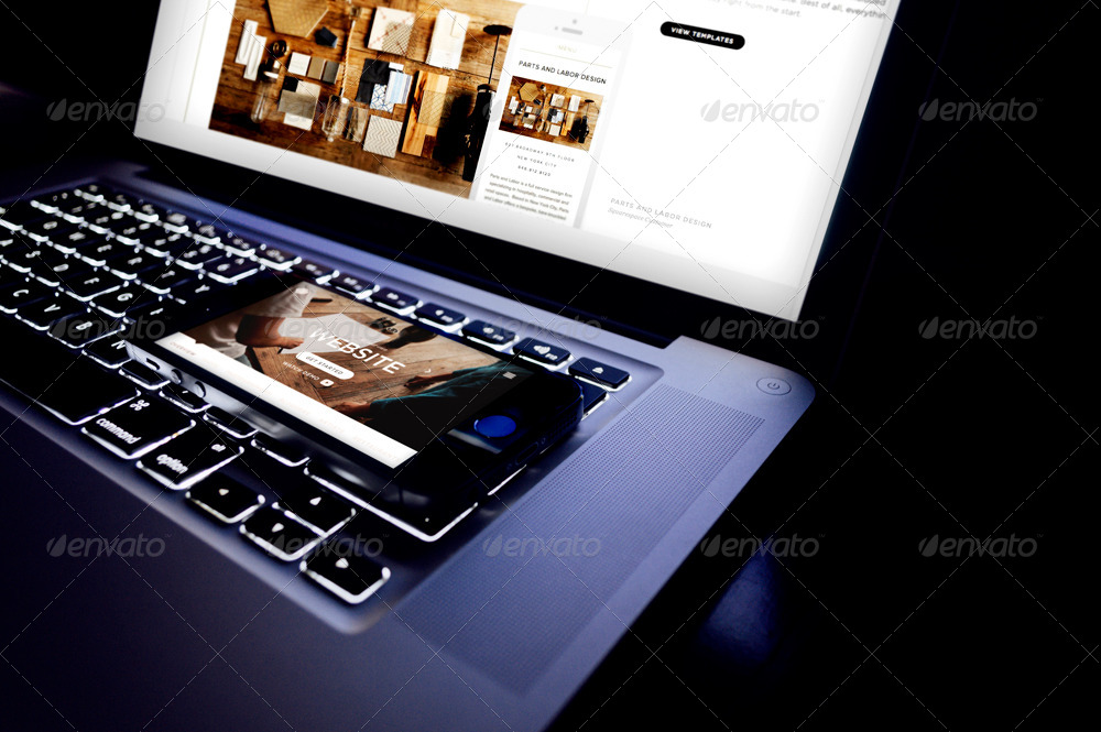 Responsive Display Dark Mock-Up, Graphics | GraphicRiver